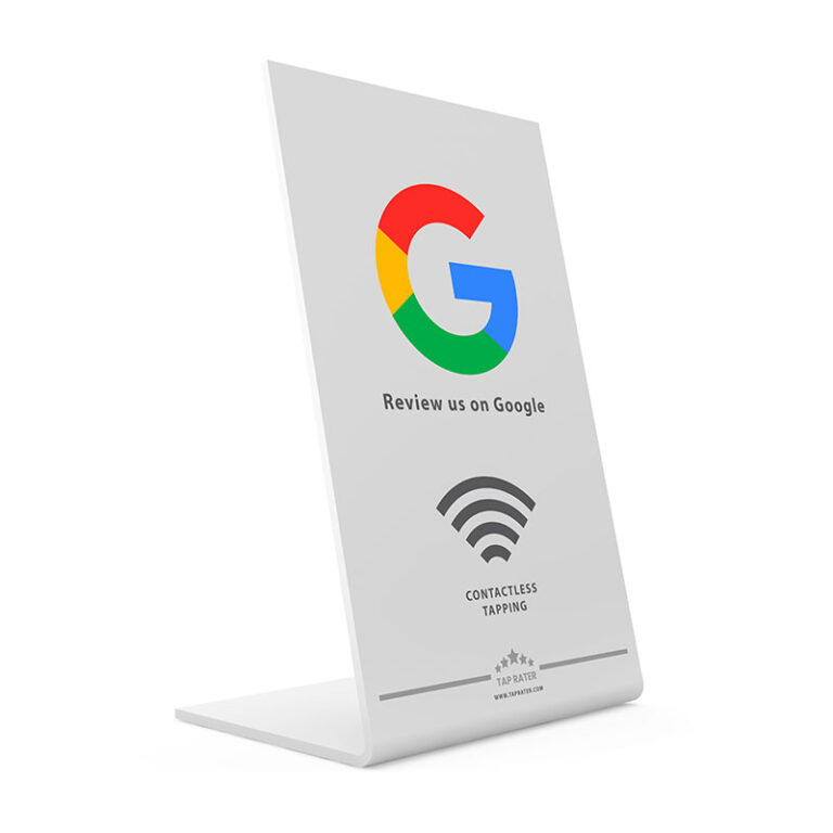 White Stand – “Google Review” | TAP RATER | Boost Your Reviews